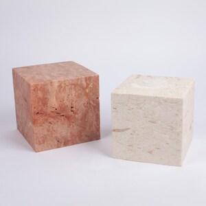 Travertine Cube , 5.5-6 Inch Marble Cube, Travertine Ornament, Marble ...