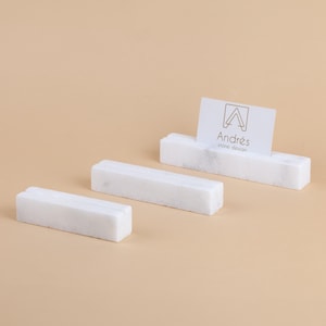 White Marble Card Holder, Marble Menu Holder, Marble Jewelry Display ...