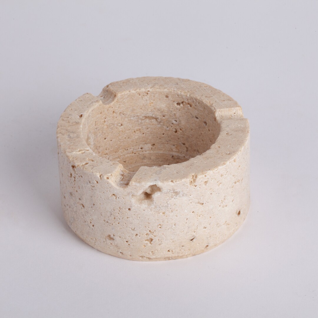 Beige Travertine Ashtray, Marble Ashtray, Ashtray, Travertine Ashtray ...