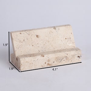 Travertine Business Card Holder, Stone Wedding Place Holders, Card ...