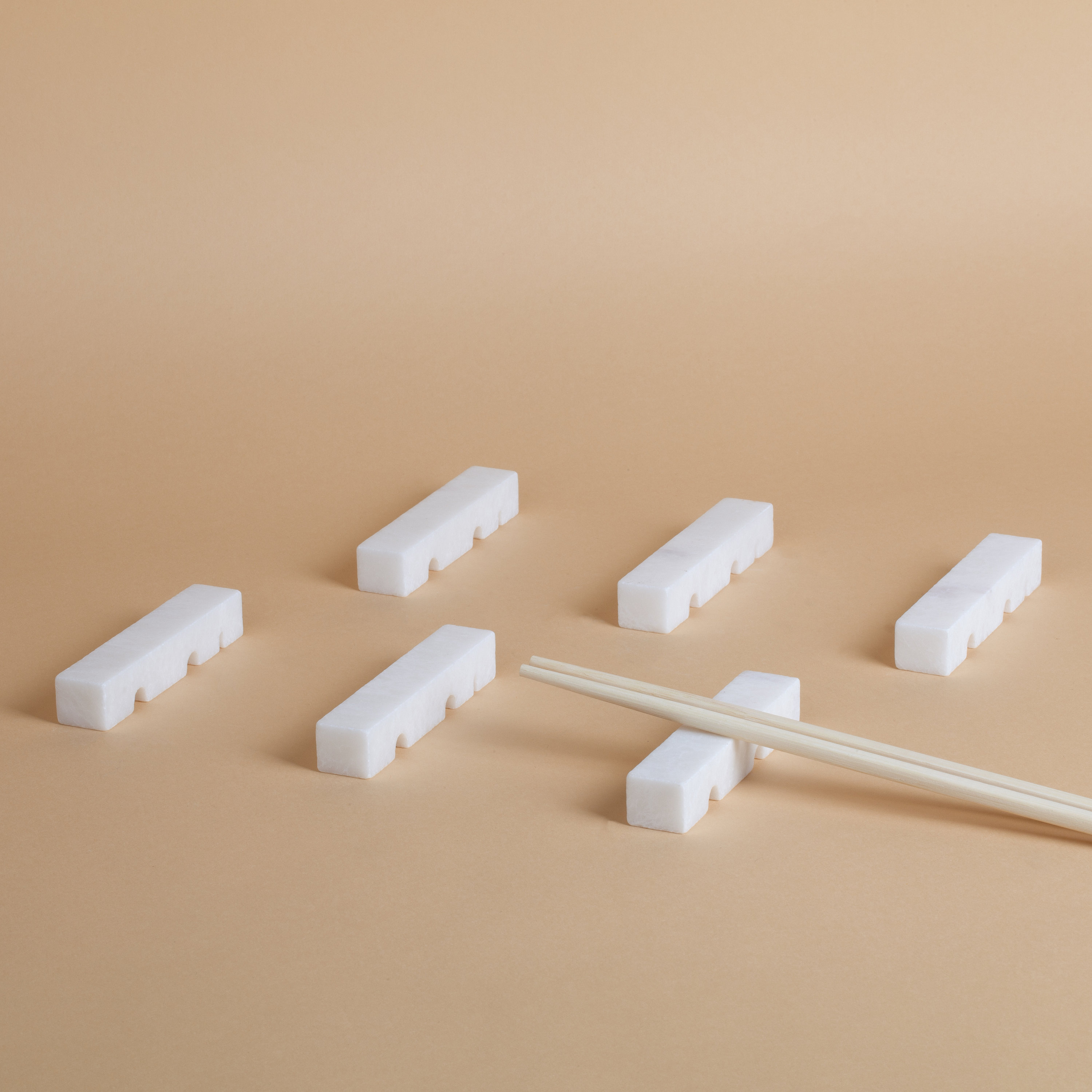White Marble Cutlery Rest Set 6pcs/ Chopstick Rest / Marble Cutlery ...