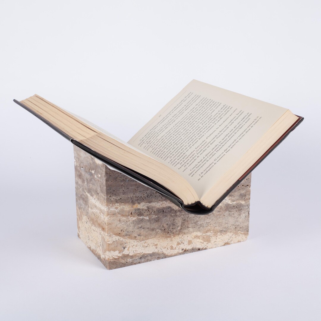 Travertine Bookstand, Marble Bookstand, Pink Travertine Book Holder ...