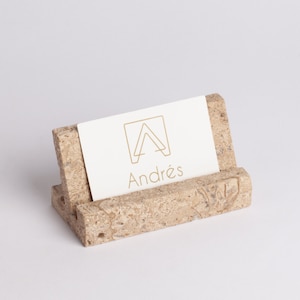 Travertine Business Card Holder, Stone Wedding Place Holders, Card ...