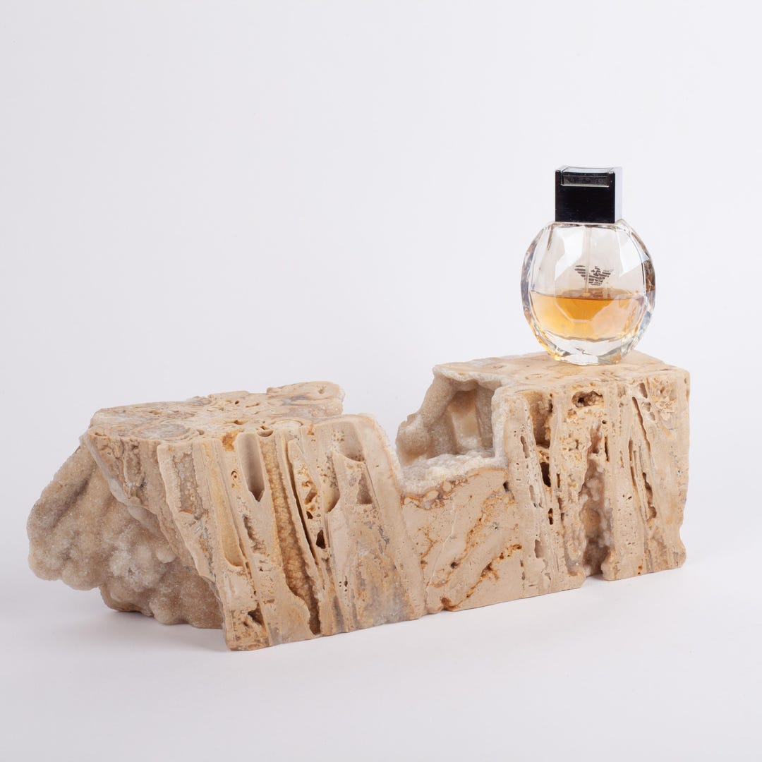 Natural Beige Travertine Piece: Marble Home Decor (7x31x10 Cm) - Etsy
