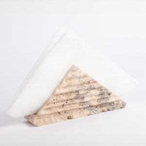 Travertine Triangle Napkin Holder / Marble Napkin Holder / Home ...