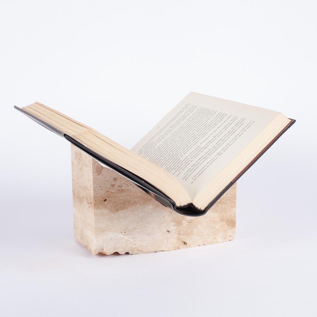 Natural Travertine Bookstand: Stone Book Holder - Etsy