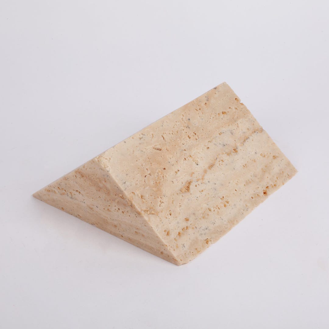 Travertine Triangle Ornament, Marble Triangle, Travertine Ornament ...