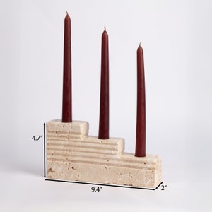 Roman Style Travertine Candlestick Holder Scala - Etsy