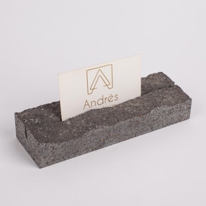 Travertine Card Holder, Marble Menu Holder, Rustic Card & Sign Holder ...