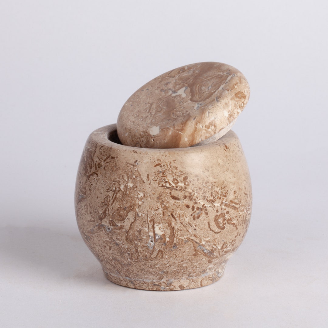 Handmade Noche Travertine Jar With Lid Stone Container - Etsy