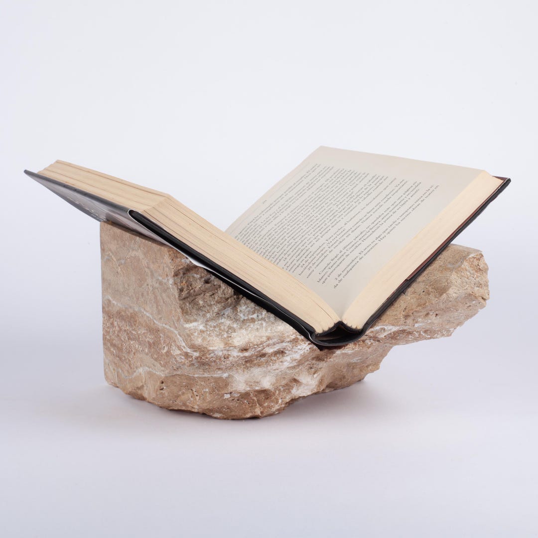Travertine Bookstand, Marble Bookstand, Beige Travertine Book Holder ...