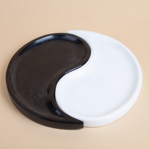 Yin Yang Marble Plate, Yin Yang Plate, Marble Yin Yang, Stone Yin Yang ...