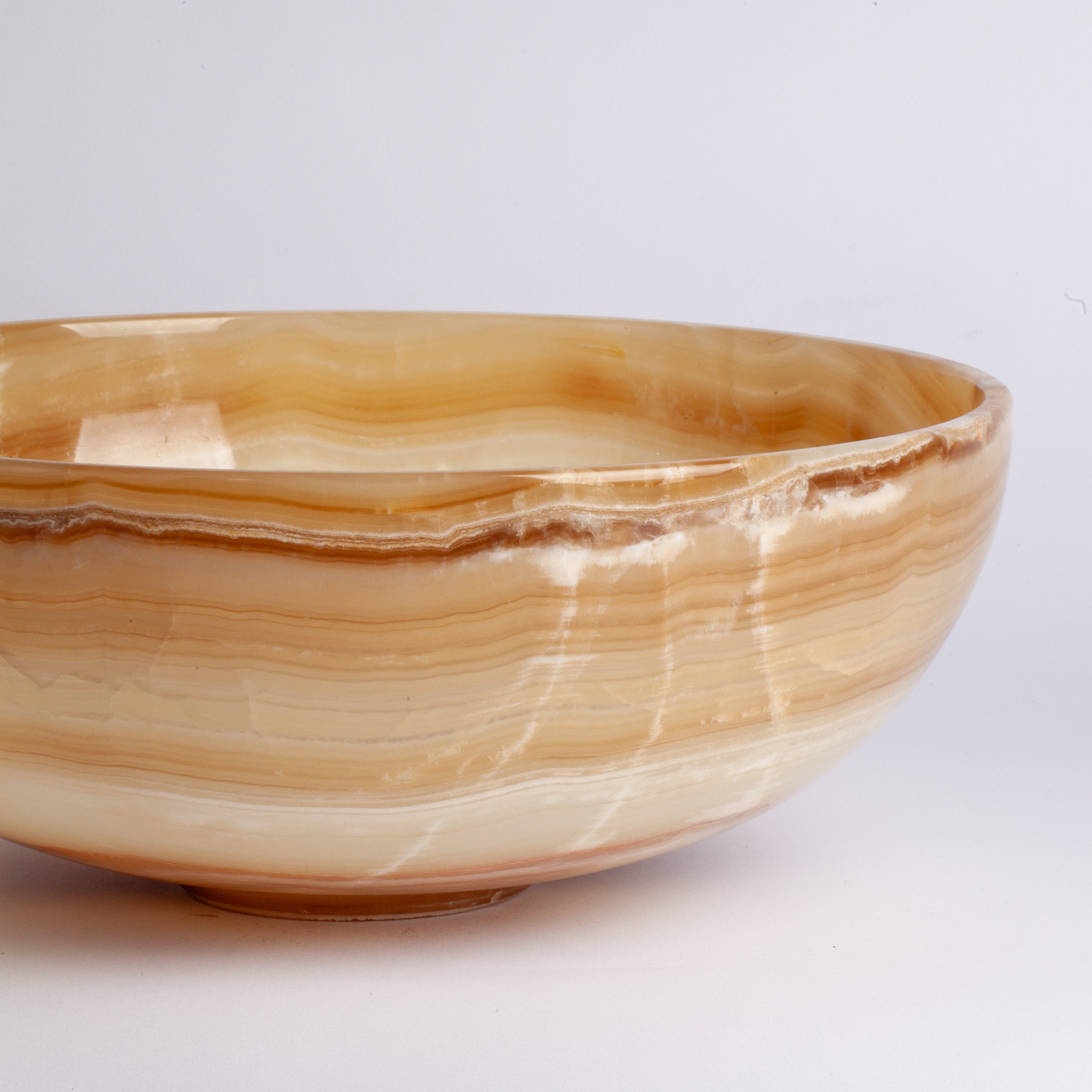 Hand Carved Yellow Alabaster Bowl Natural Stone Home Decoration - Etsy