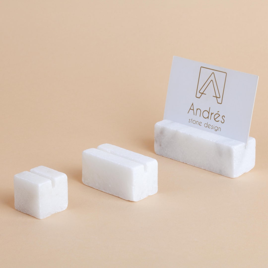 White Marble Card Holder, Marble Menu Holder, Marble Jewelry Display ...