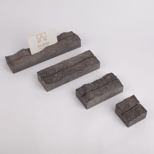 Travertine Card Holder, Marble Menu Holder, Rustic Card & Sign Holder ...