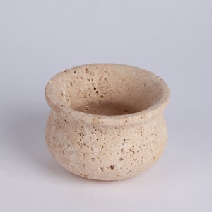 Natural Travertine Succulent Pot Brown-yellow-beige Marble, 3.5" - Etsy