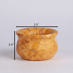 Natural Travertine Succulent Pot Brown-yellow-beige Marble, 3.5" - Etsy