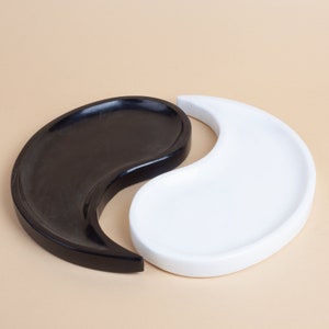 Yin Yang Marble Plate, Yin Yang Plate, Marble Yin Yang, Stone Yin Yang ...