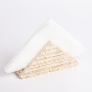 Travertine Triangle Napkin Holder / Marble Napkin Holder / Home ...