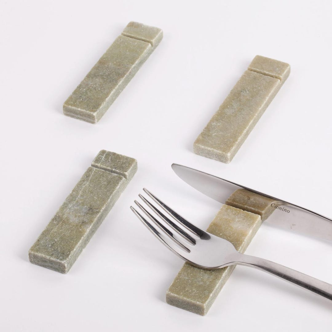 Green Marble Cutlery Rest Set: Knife & Chopstick Holder, 6-piece - Etsy
