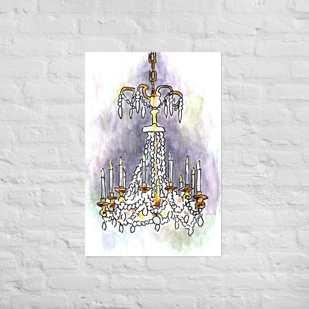 Colorful Chandelier Poster - Etsy