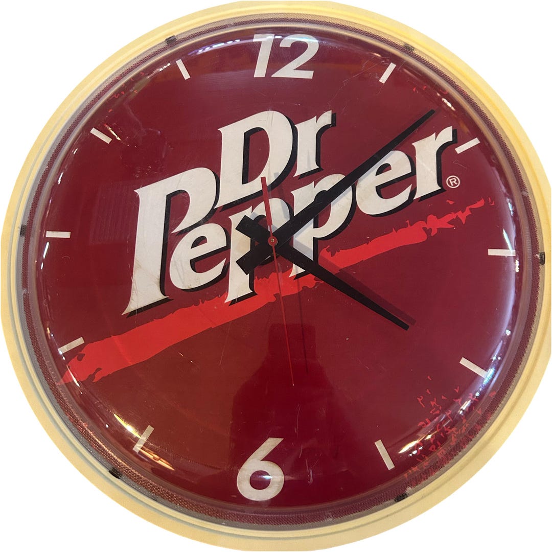 Vintage Dr Pepper Clock