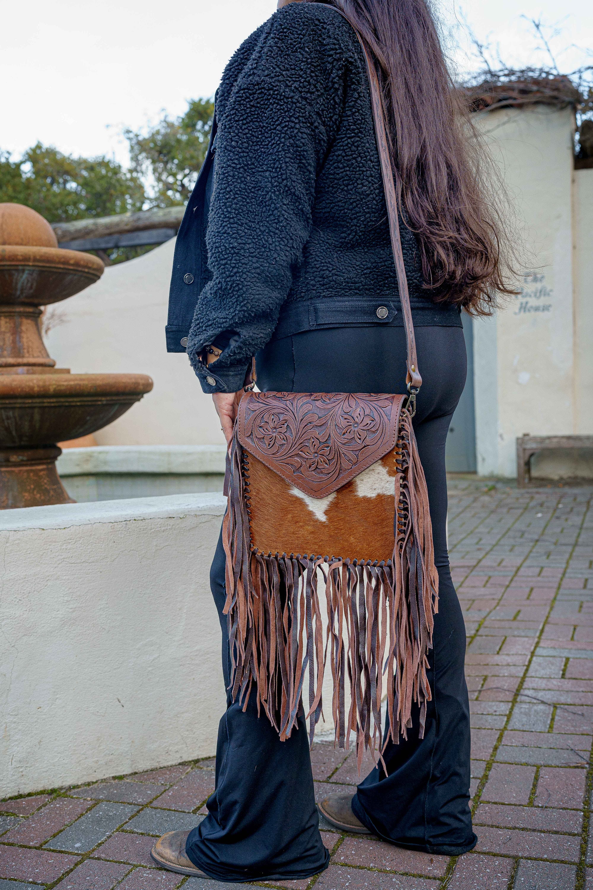 The Tennessee Brown X Western Baddie Exclusive Cowhide Fringe Western ...