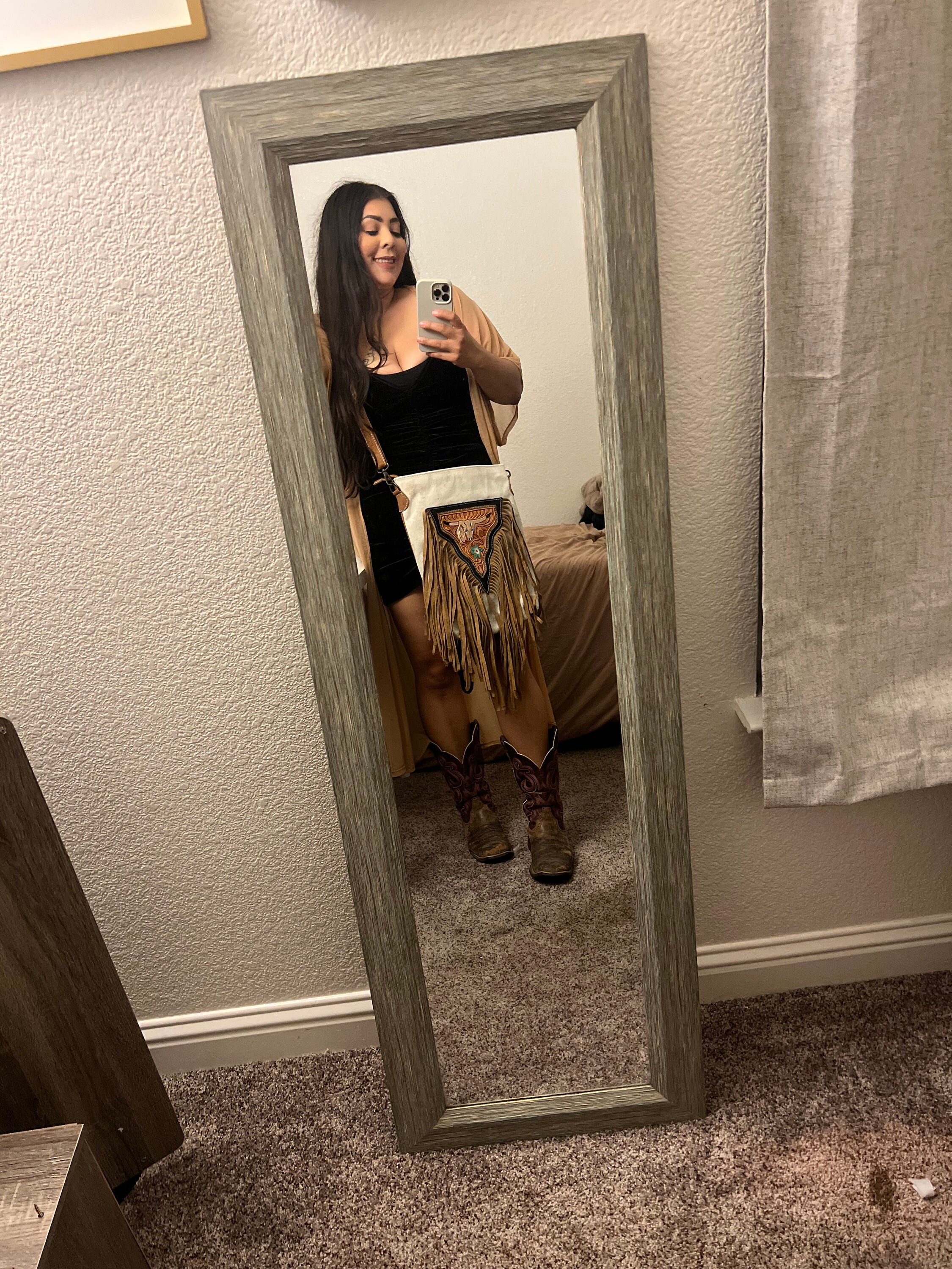 Buy The Boss Baddie X Western Baddie Exclusive Cowhide Fringe Western ...