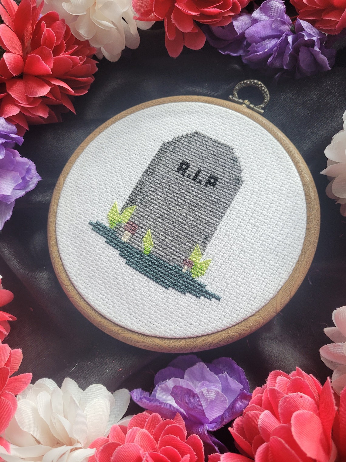 Gravestone - RIP - Cross Stitch PDF Pattern - Graveyard, Cemetery ...
