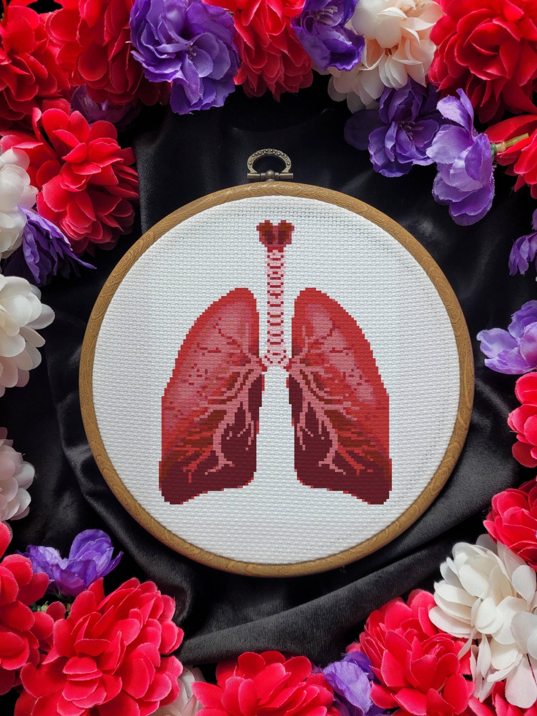 Lungs - Cross Stitch Pattern - Anatomy, Human Anatomy, Body Parts ...