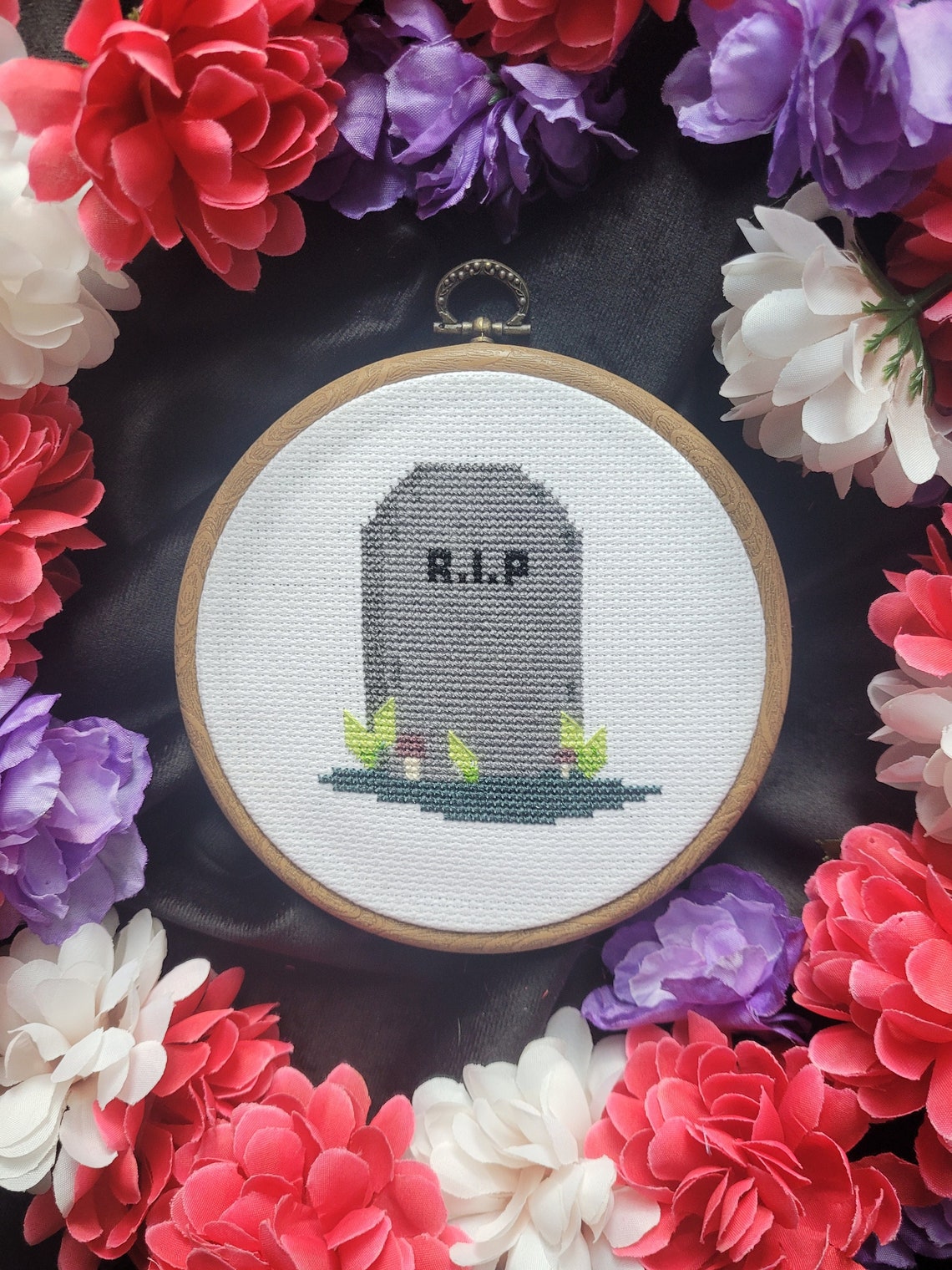 Gravestone - RIP - Cross Stitch PDF Pattern - Graveyard, Cemetery ...