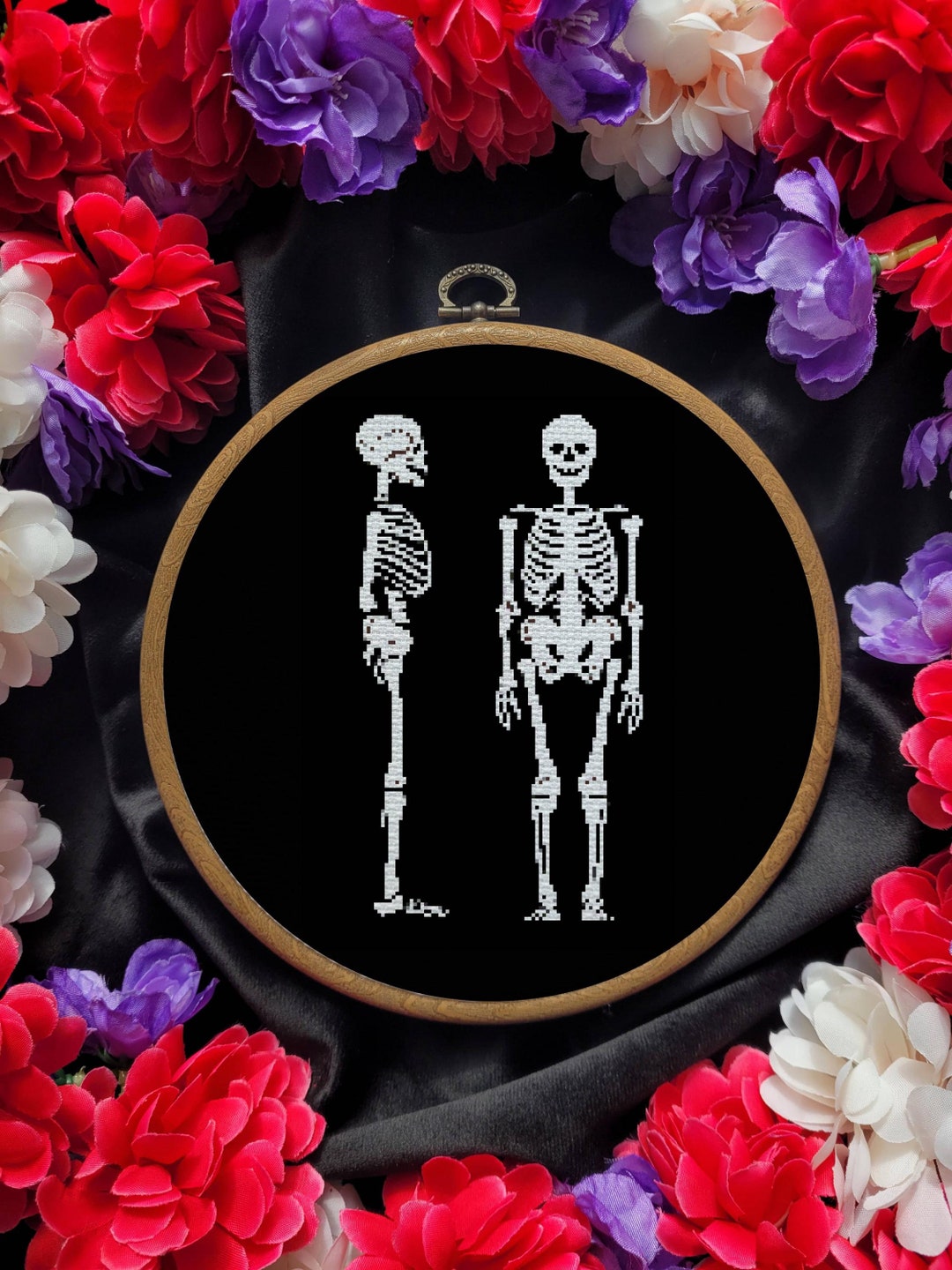 Two Skeletons - Cross Stitch Pattern - Anatomy, Human Anatomy, Body ...