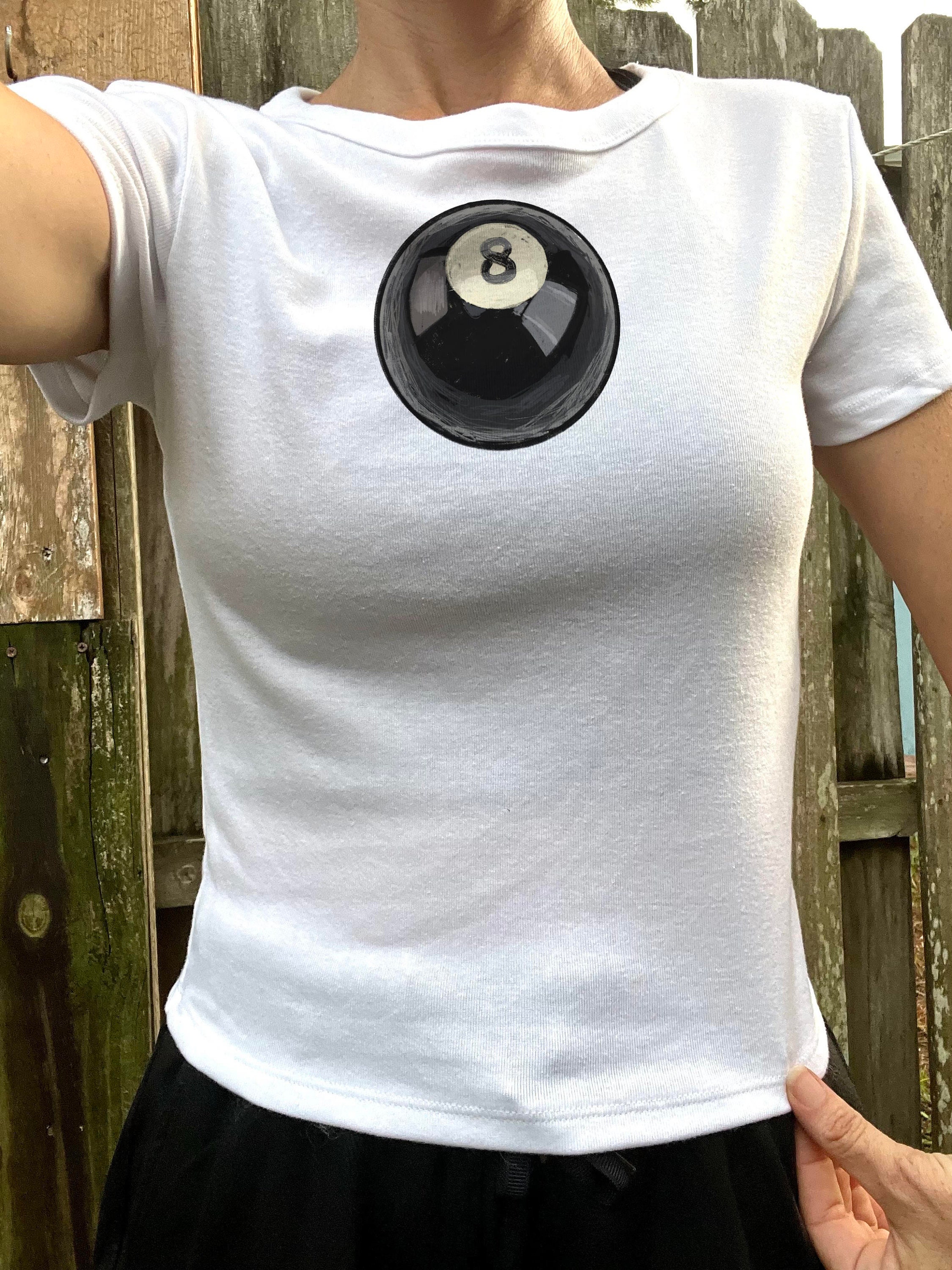 Lucky 8 Ball Baby Tee, 8 Ball Crop, Y2K Baby Tee - Etsy