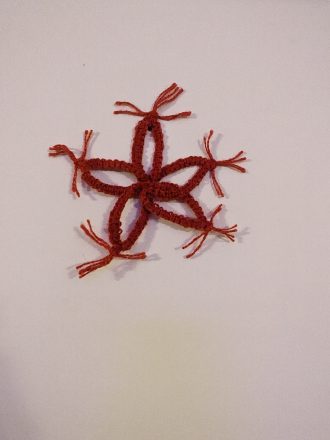 Red Macrame Star - Etsy