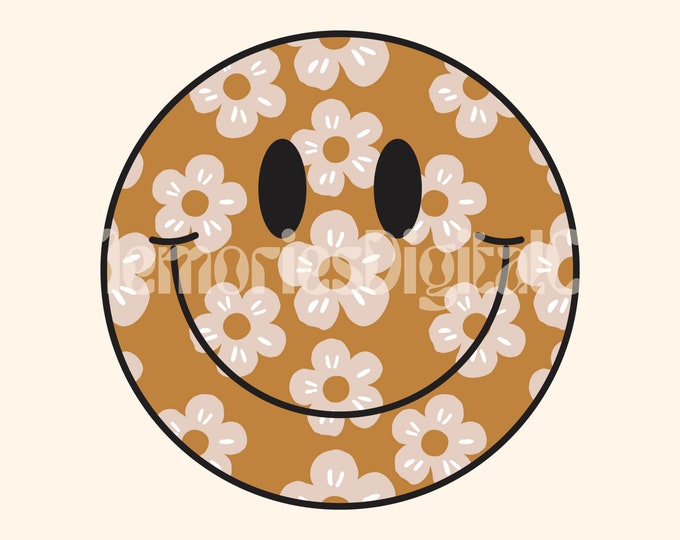 Happy Face Flower SVG, PNG, JPG, Flower Smile Face, Flower Smile Face ...