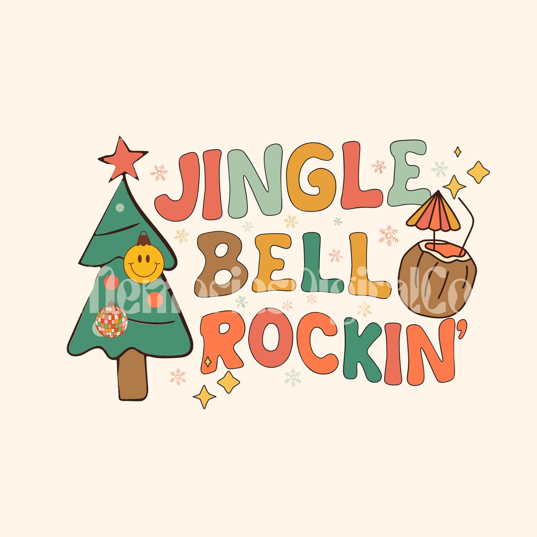 Jingle Bell Rocking PNG Christmas Trees PNG Files Christmas Sublimation ...