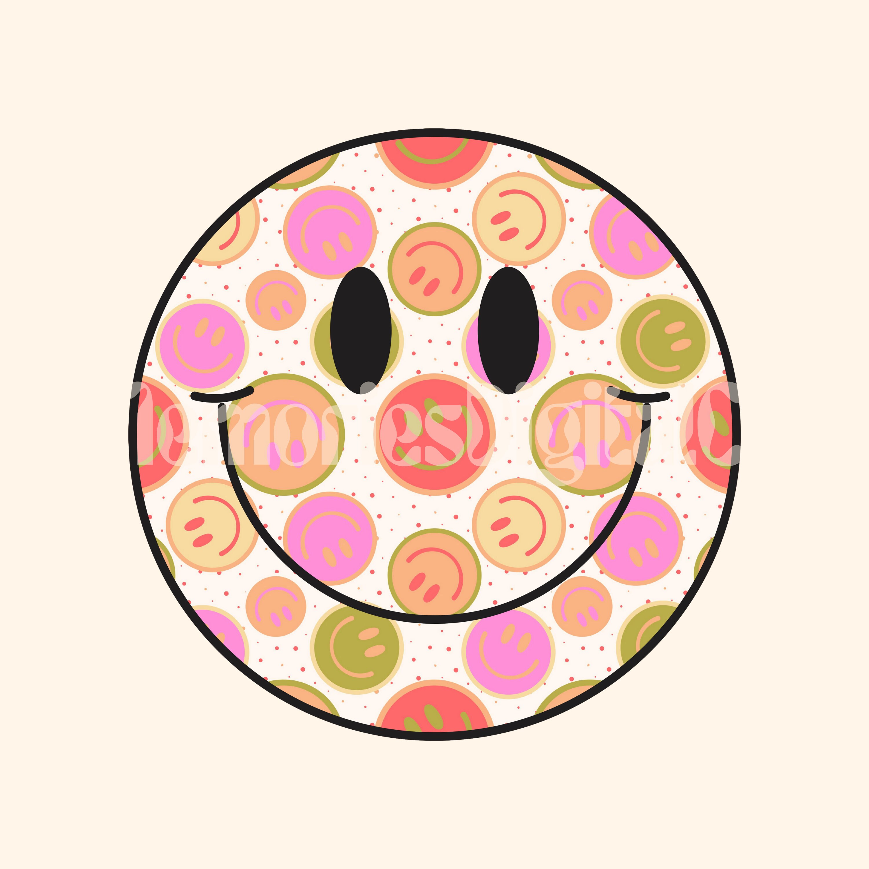 Summer Happy Face Png, Groovy Smile Face Png File, Groovy Shirt ...