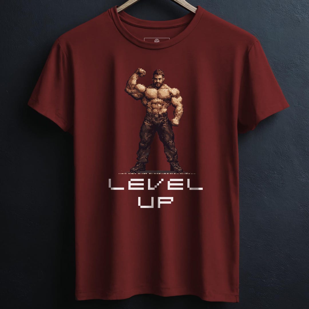 Retro Power-up 8-bit Muscle Organic T-shirt - Etsy