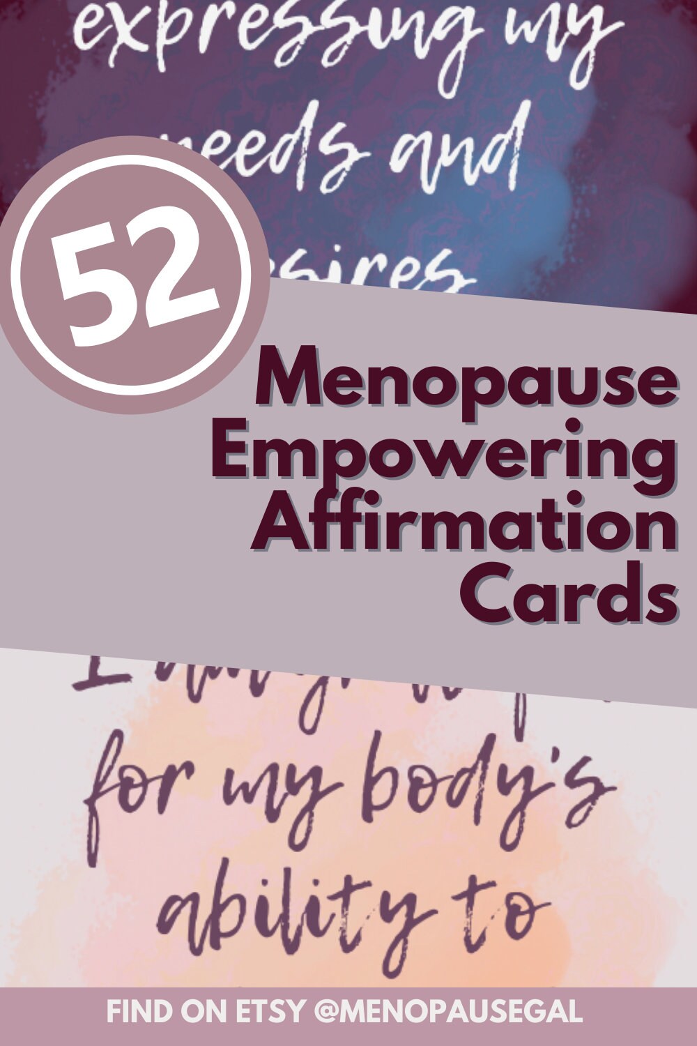 52 Empowering Menopause Affirmation Cards | Printable Positive ...