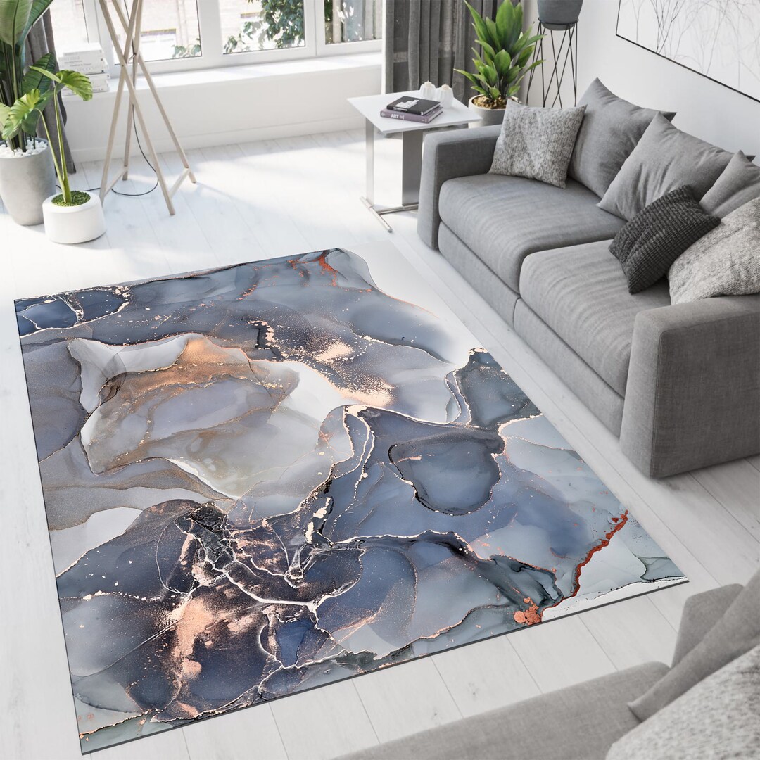 Marble Rug,gray Marble Rug, Marble Pattern Rug,minimalist Rug Home ...