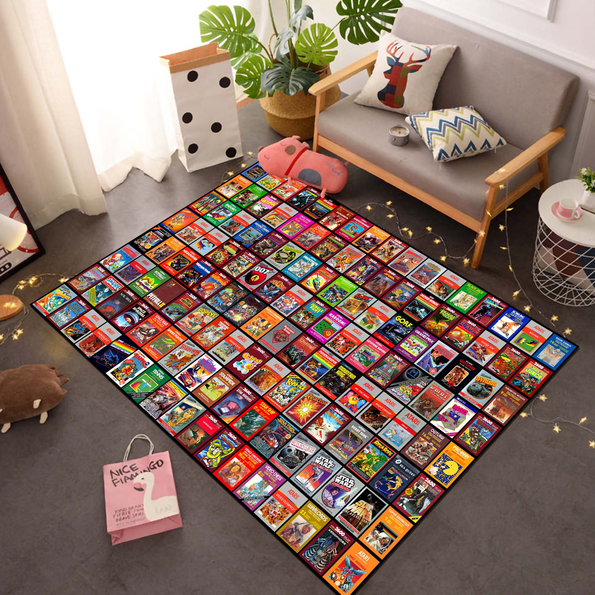 Retro Games Rug,game Rug,gaming Rug,colorful Rug,play Room Rug, Game ...