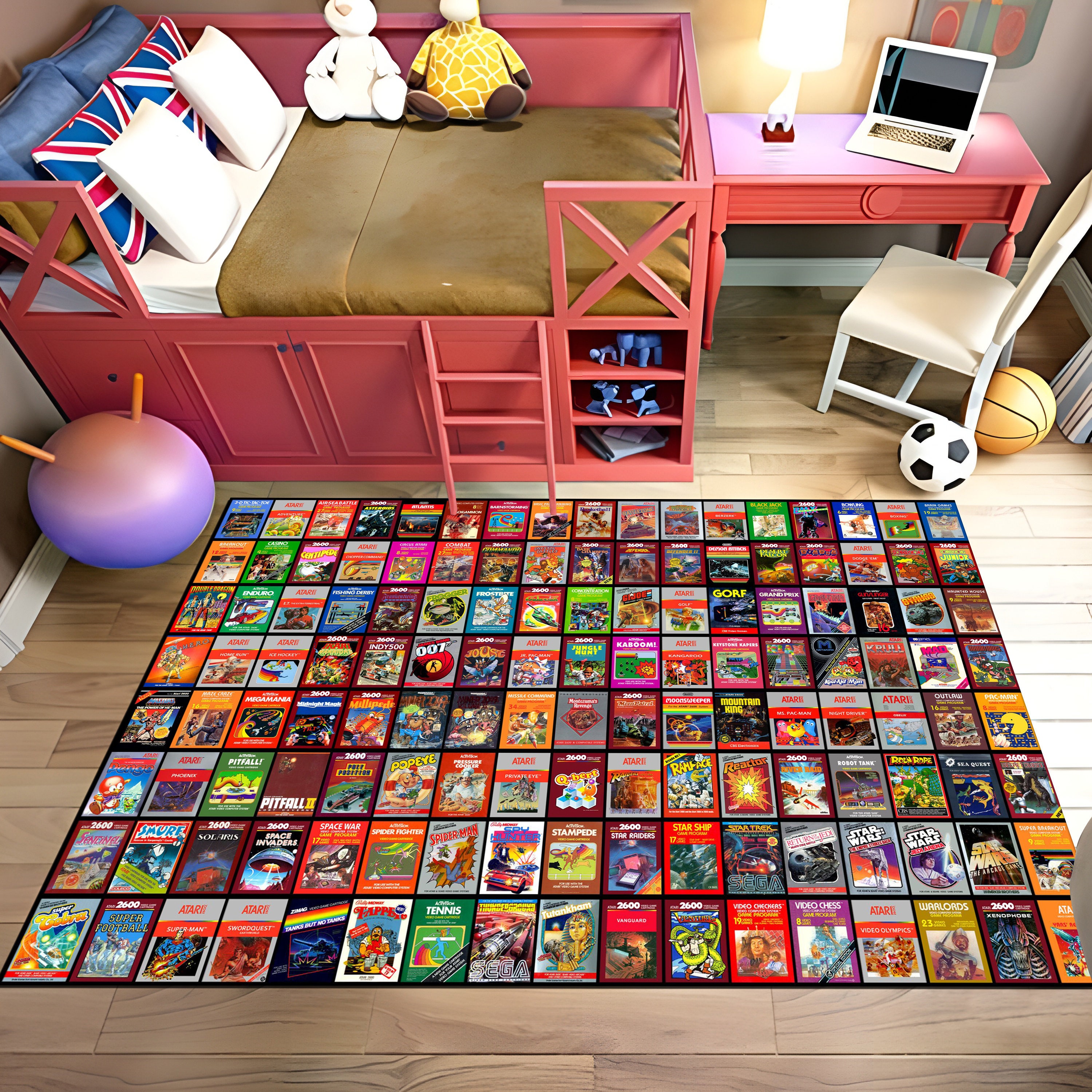 Retro Games Rug,game Rug,gaming Rug,colorful Rug,play Room Rug, Game ...
