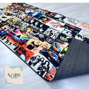 70s Album Covers, Rockn Roll Groups Rug, Rock Bands Rug, Heavy Metal ...