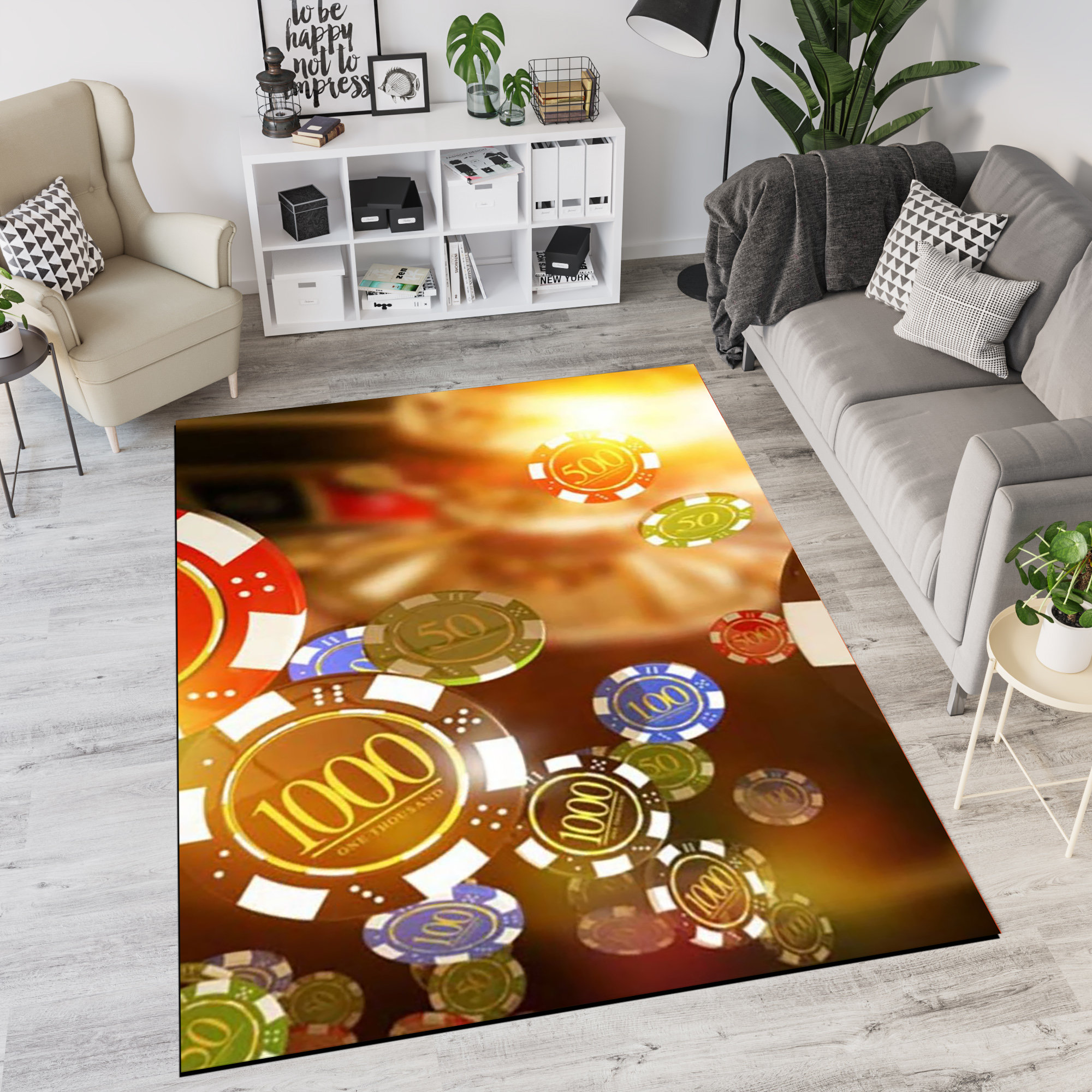 Poker Chips Rug /casino Rug Poker Rug Poker Design Rug Home - Etsy