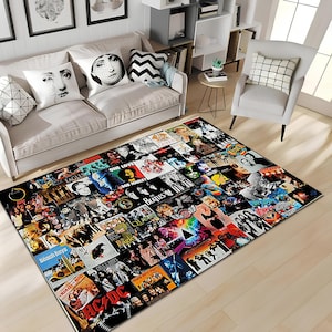 70s Album Covers, Rockn Roll Groups Rug, Rock Bands Rug, Heavy Metal ...