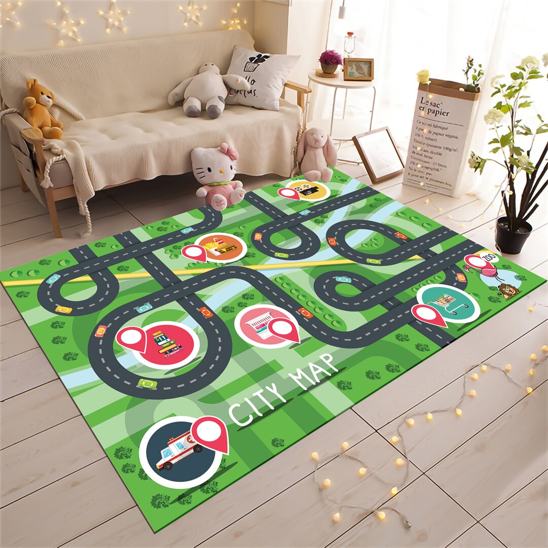 Maps Activities Rug, Activities Rug,play Room Carpet,activity Mat ...