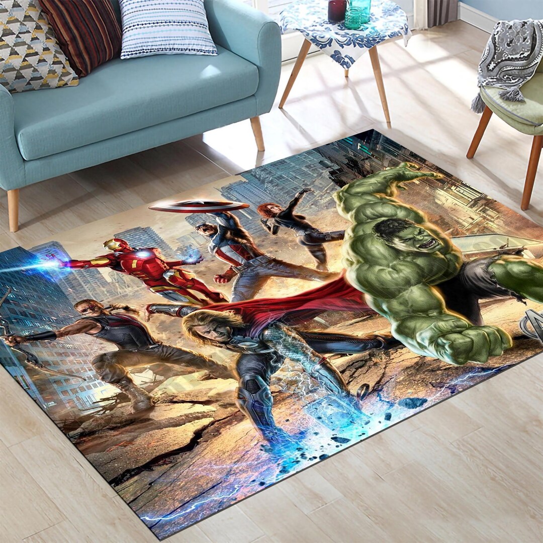 Marvel Characters Rug,avengers Rug,superheros Rug,iron Man Rug,captain ...