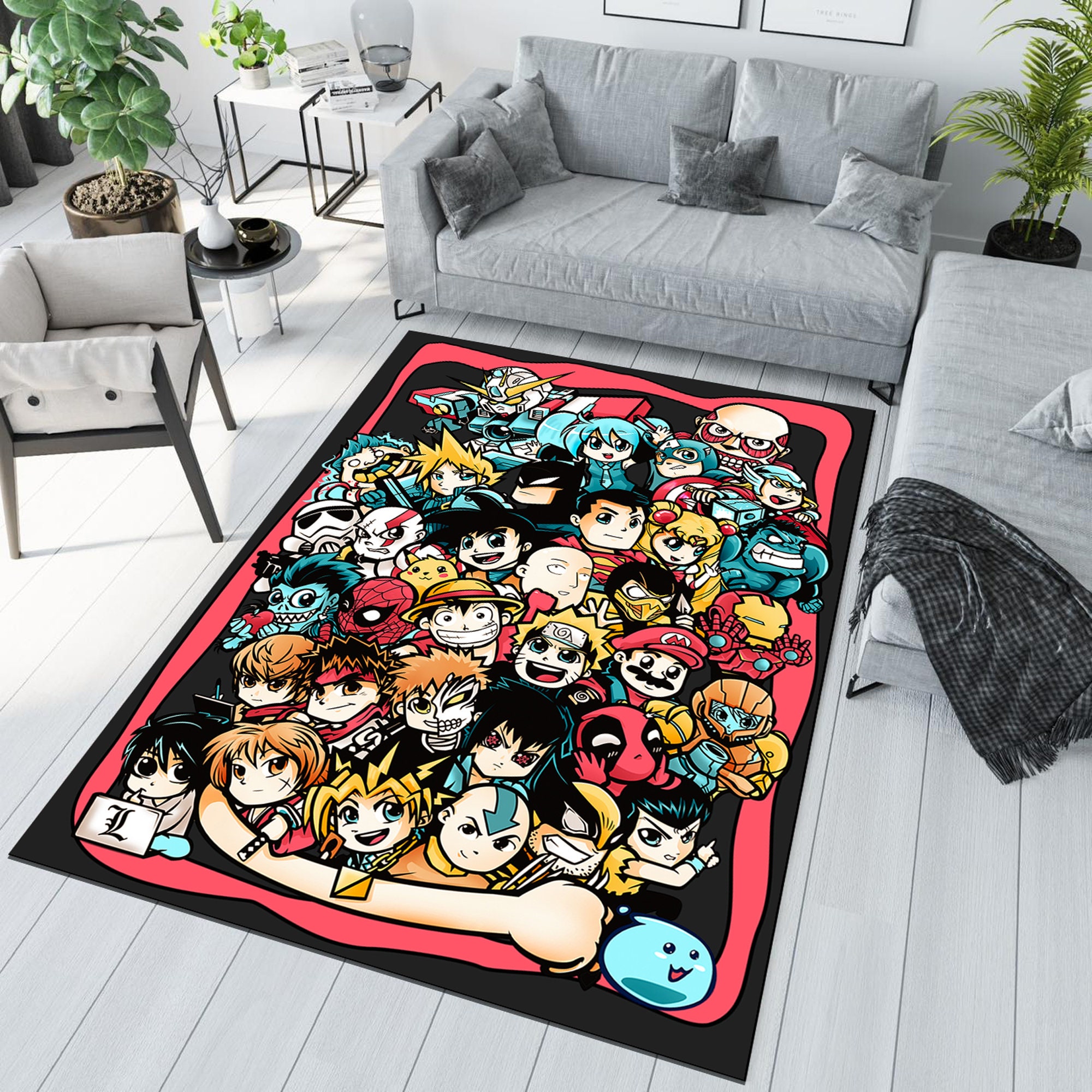 Cartoon Anime Rug,popular Anime Characters Rug,kawaii Rug, Fantastic ...