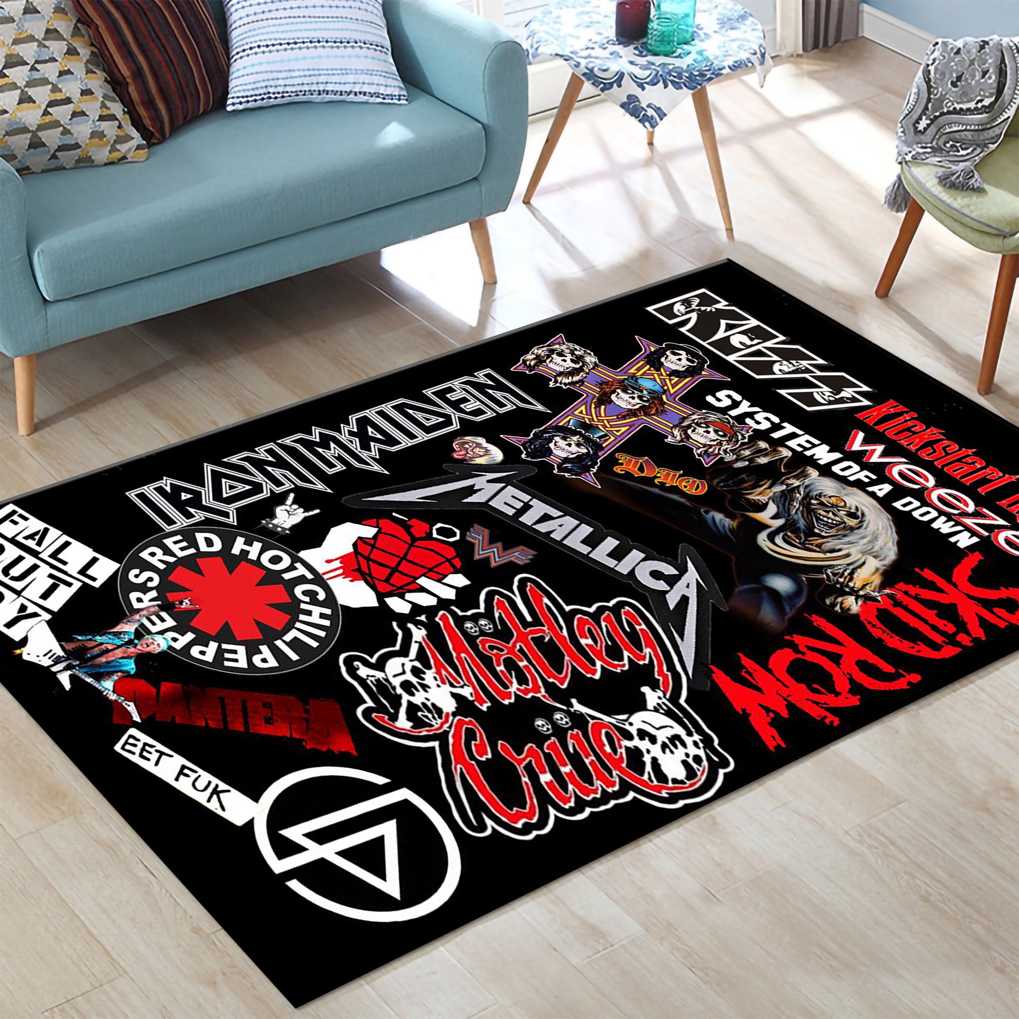 Rock/metal Aesthetic Rug, All Rock N Roll Rug, Heavy Metal Rock Rug ...
