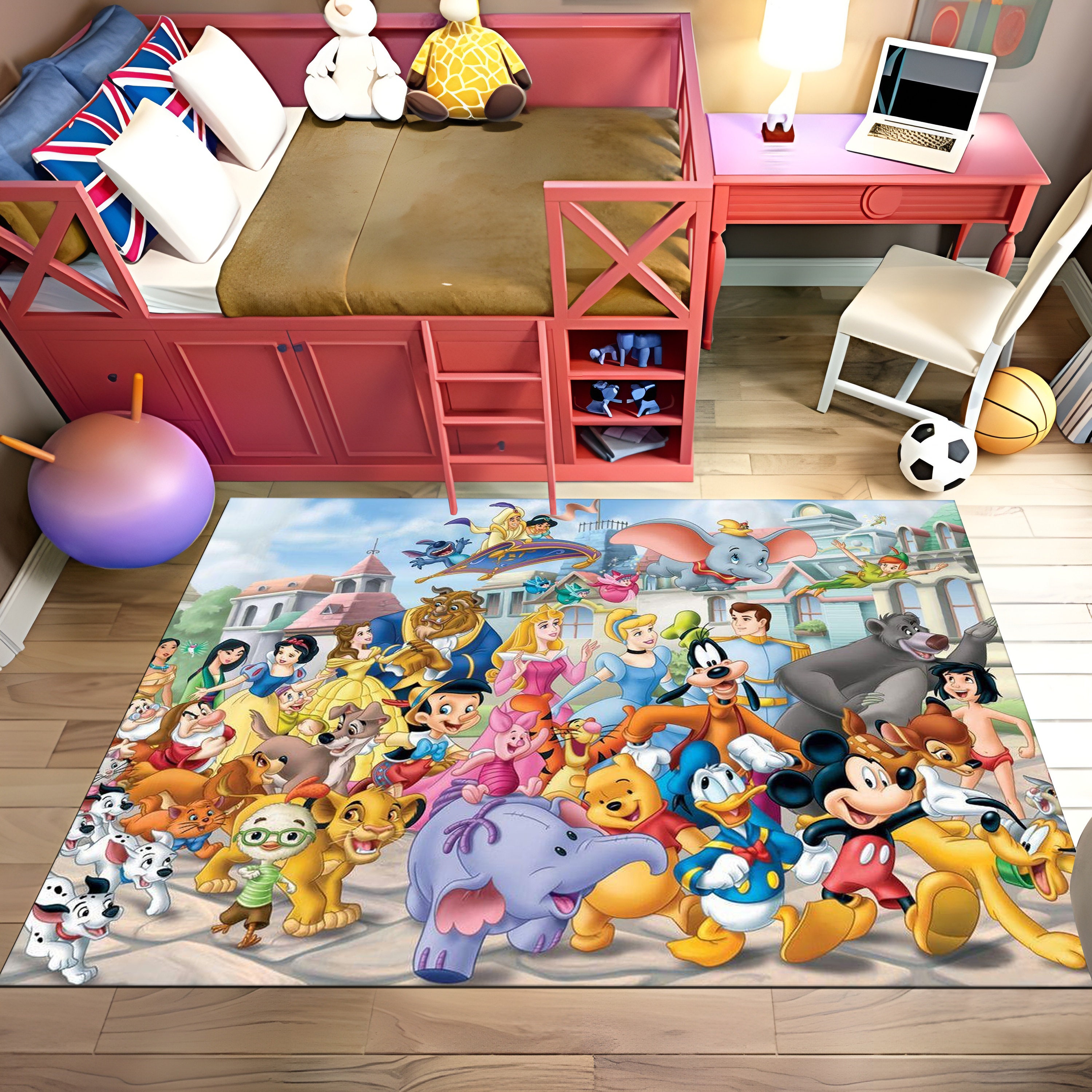 Cartoon Characters Rug, Mix Characters Rug,popular Cartoon Rug, Winnie ...
